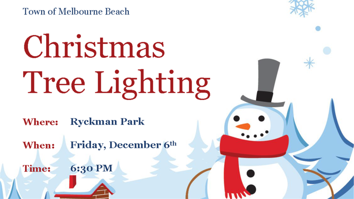 Tree Lighting Ceremony - Town of Melbourne Beach